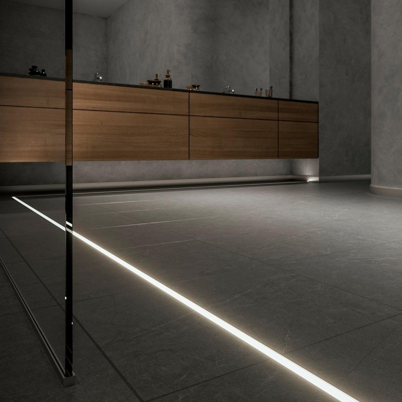 Profilé en aluminium pour montage encastré dans le sol - Ruban LED ...