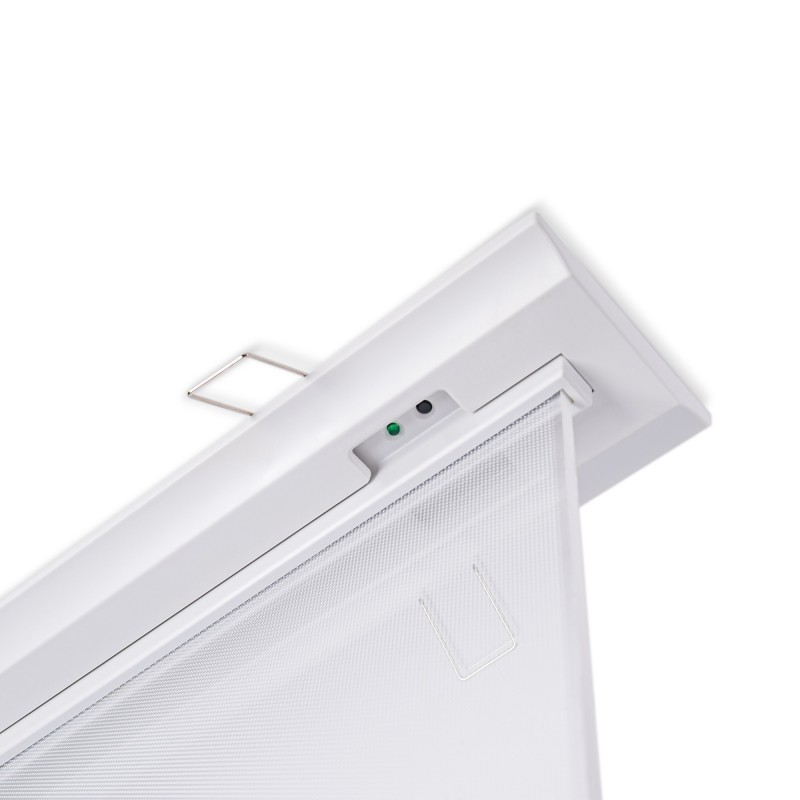 Bloc autonome de secours encastrable avec autocollant "Sortie"